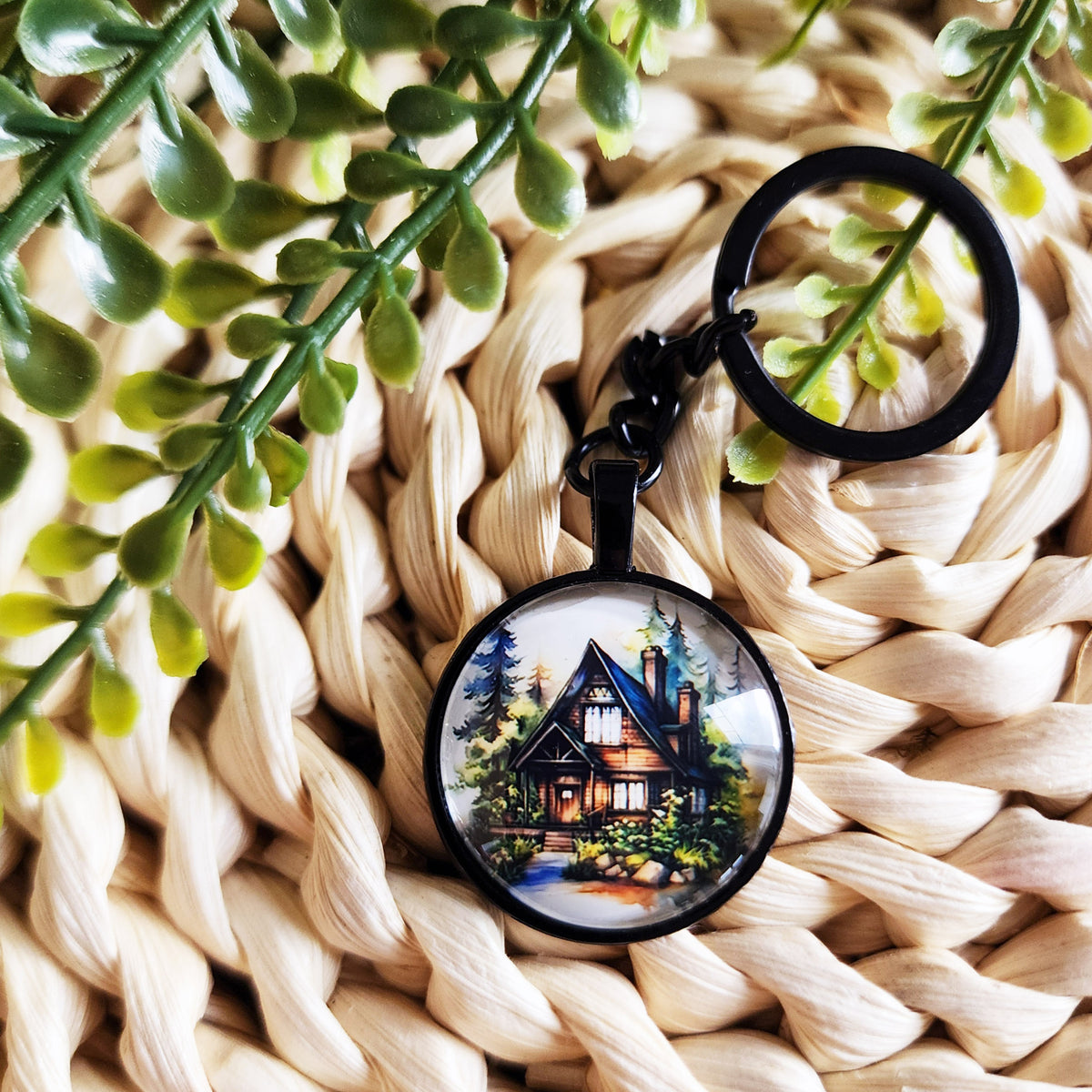 Key ring with chalet motif – Petite Pelure