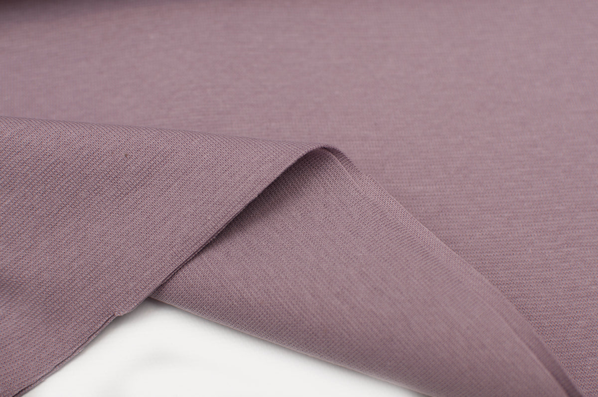 Organic ribbing in mauve/pale pink color – Petite Pelure