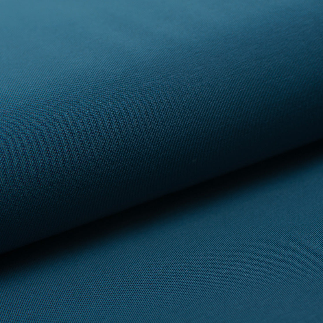 Plain blue jersey fabric – Petite Pelure