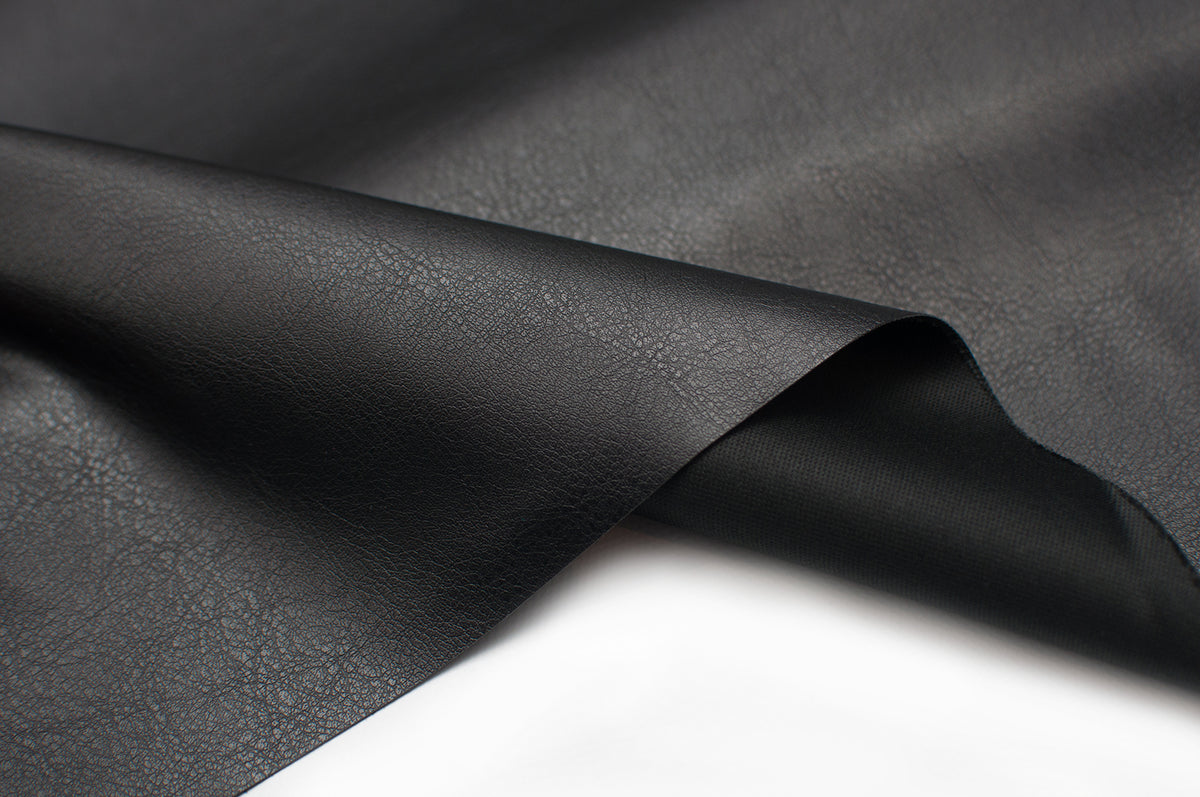 Black stretch faux leather fabric – Petite Pelure